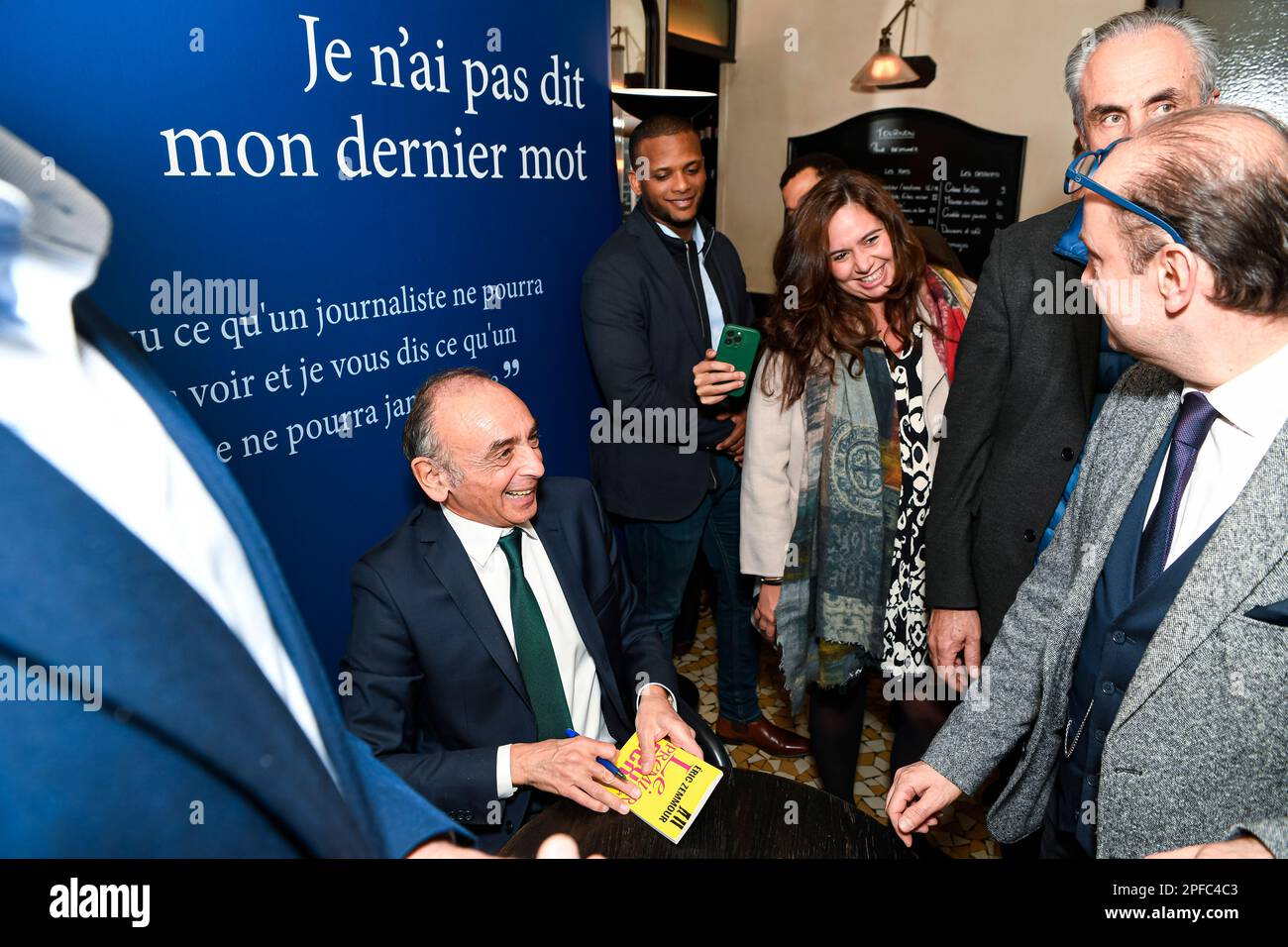 Paris, France on March 16, 2023. Sarah Knafo during a signing session ...