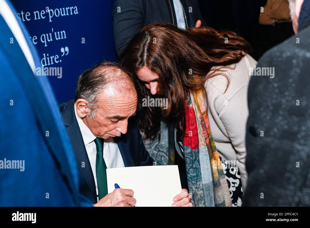 Paris, France on March 16, 2023. Sarah Knafo during a signing session ...