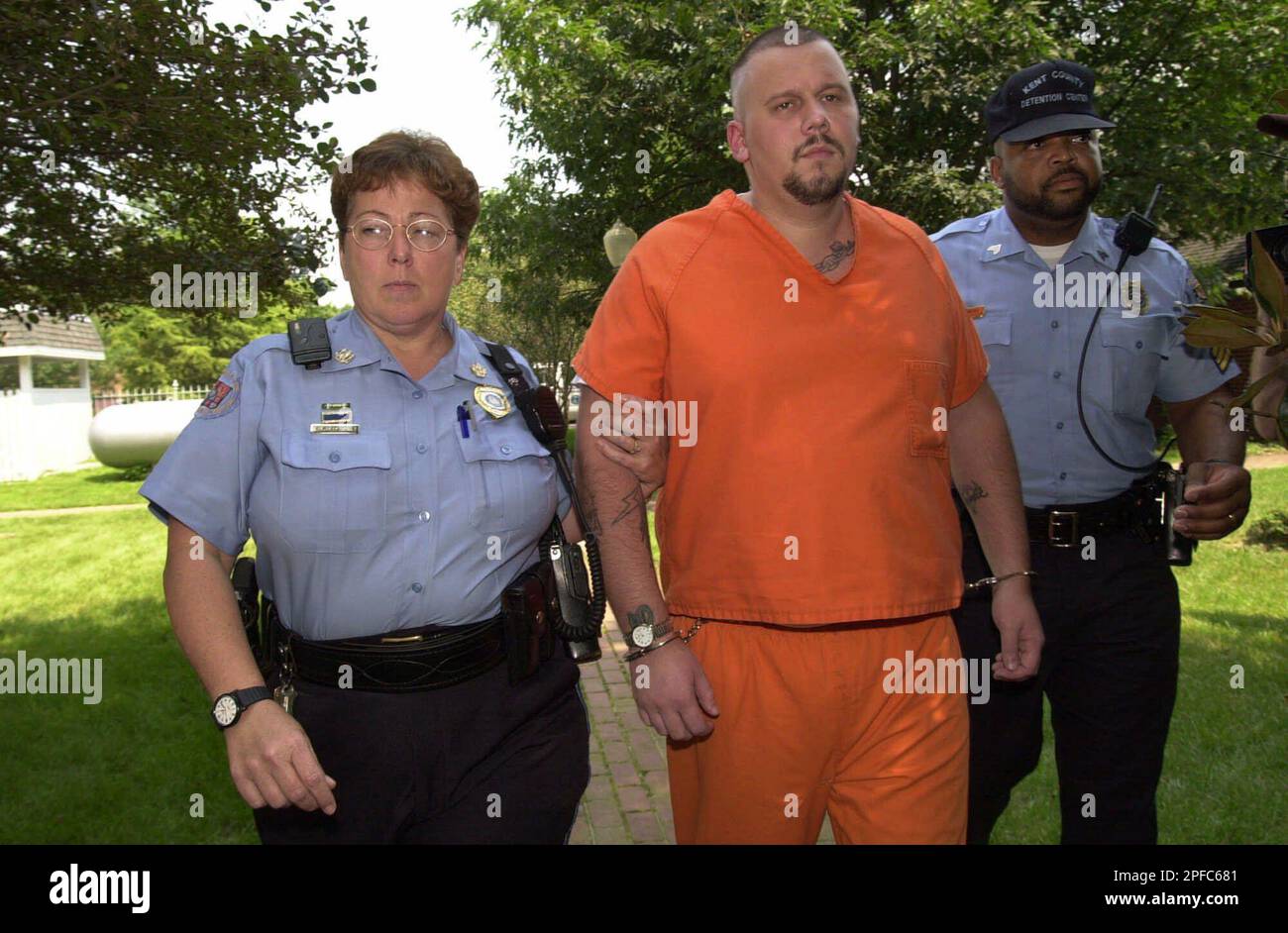 David Starkey is escorted into the Chestertown, Md., courthouse by ...