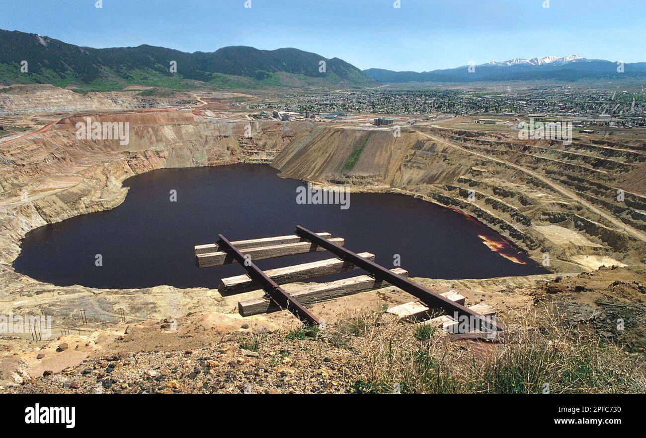The Berkeley Pit in Butte, Mont., shown in this photo, date unknown ...
