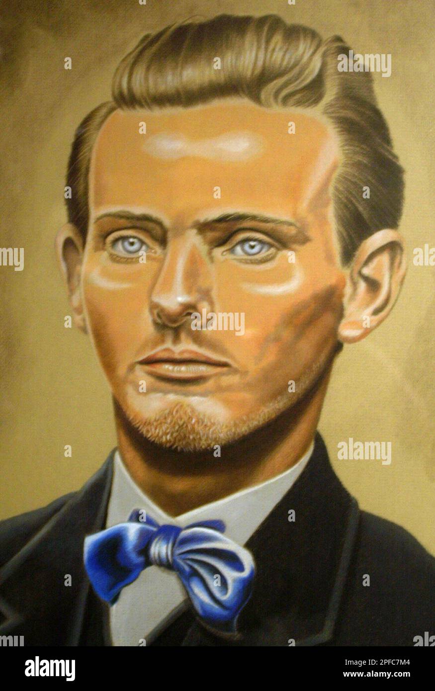 A painting of Jesse James by George Warfel is seen Tuesday, June 27 ...