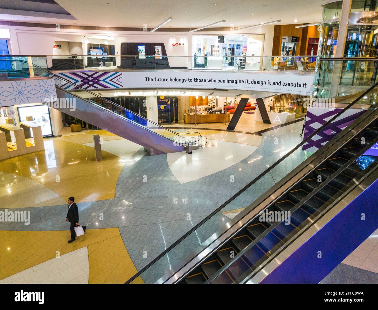 Dubai, UAE - 10.10.2022 - Inside one of the Emirates towers Stock Photo ...