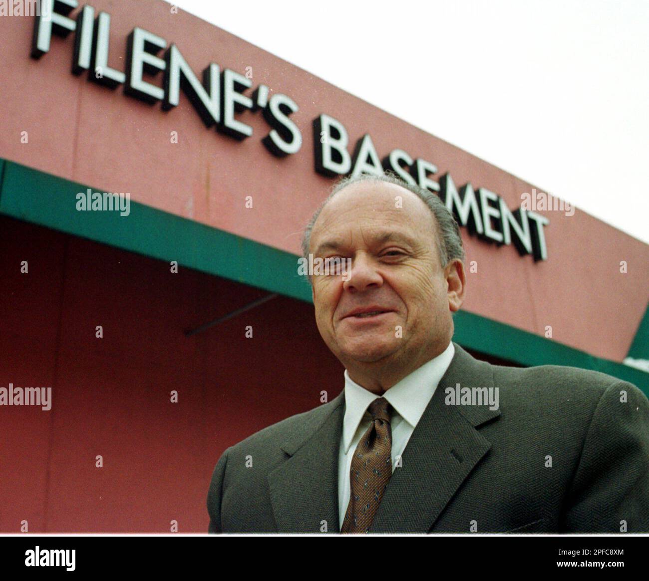 Sam Gerson, chairman and CEO of Filene's Basement, stands outside a ...