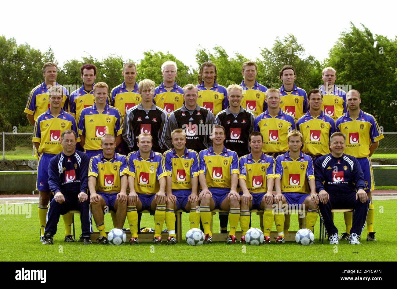 The Swedish squad for Euro 2000 was presented in Varberg, Sweden ...