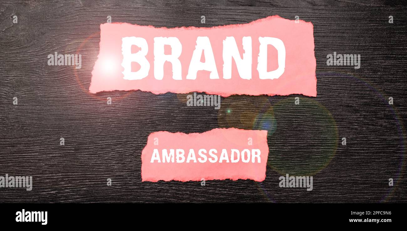 Conceptual display Brand Ambassador. Word Written on agent accredited ...