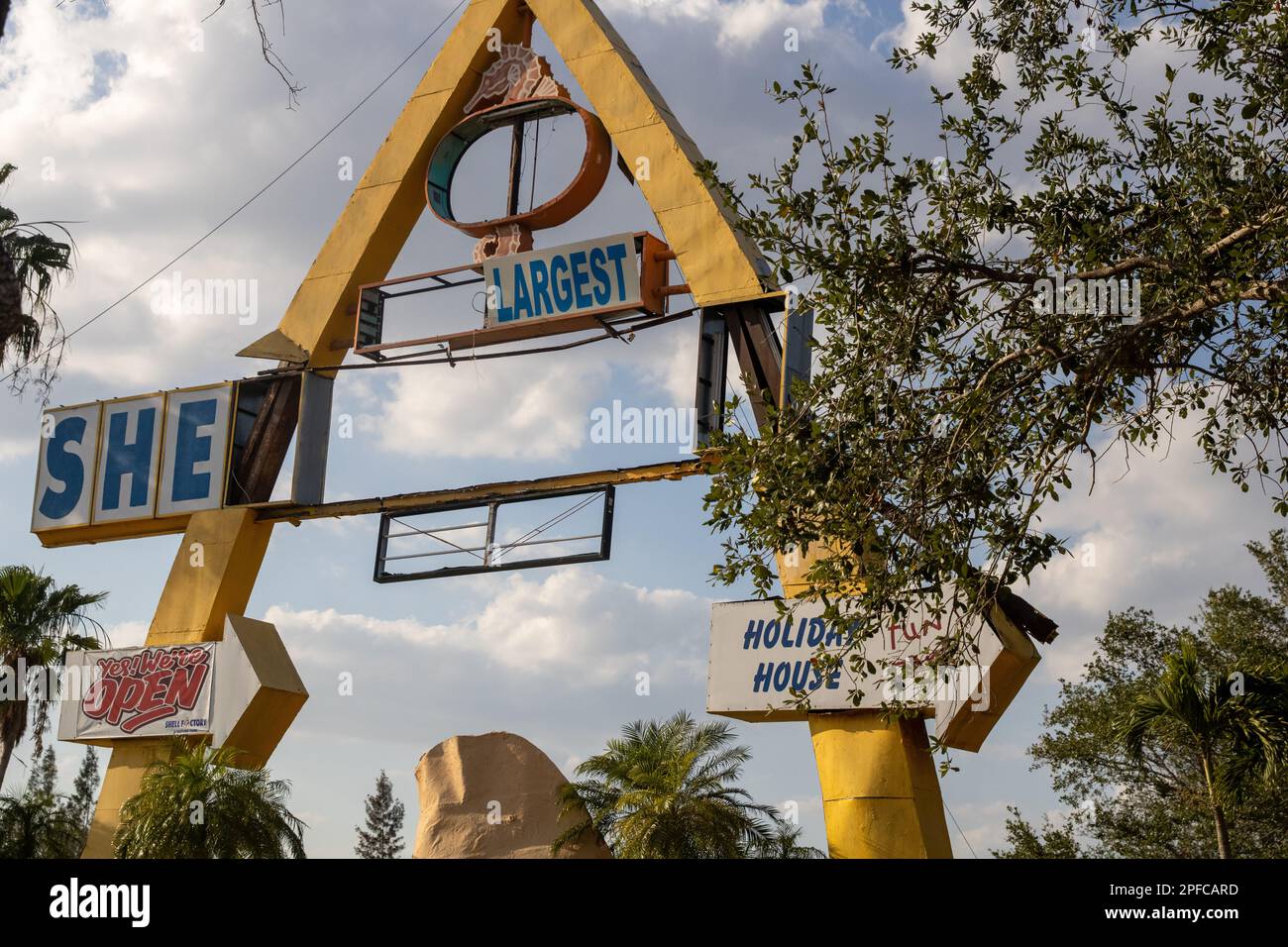 Shell Factory Sign demolished Stock Photo - Alamy