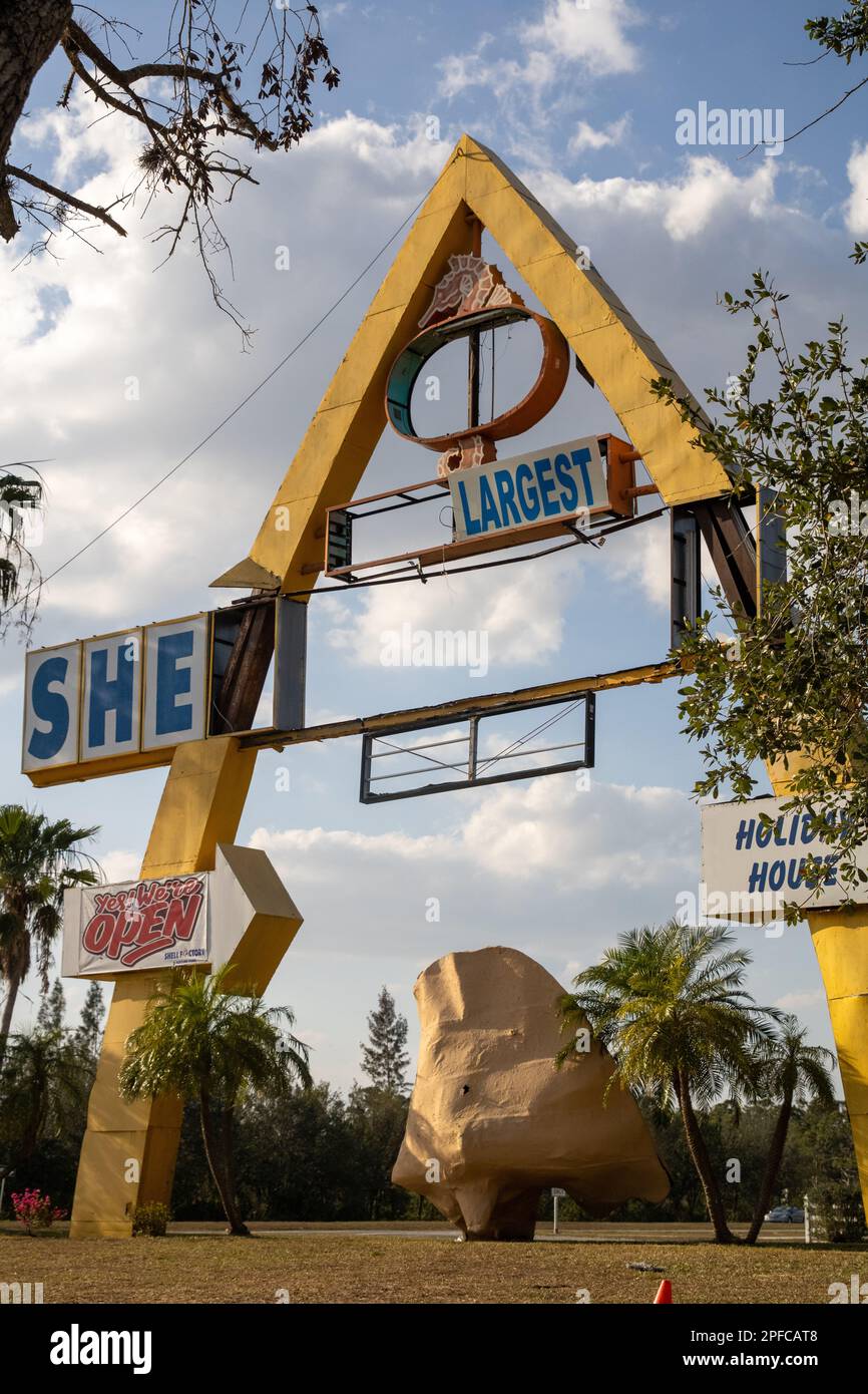 The Shell Factory Demolished Sign after Ian Stock Photo - Alamy