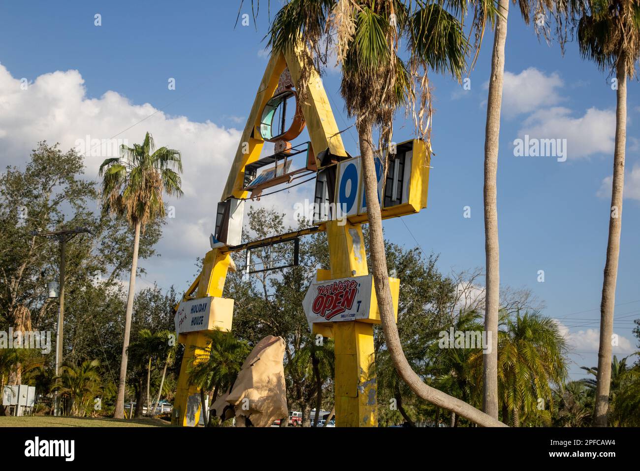 The Shell Factory Demolished Sign after Ian Stock Photo - Alamy