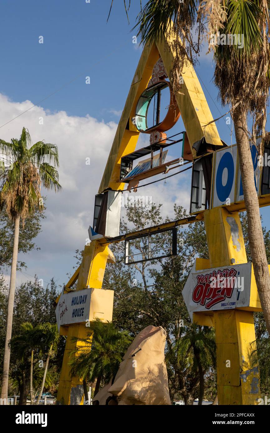 The Shell Factory Demolished Sign after Ian Stock Photo - Alamy