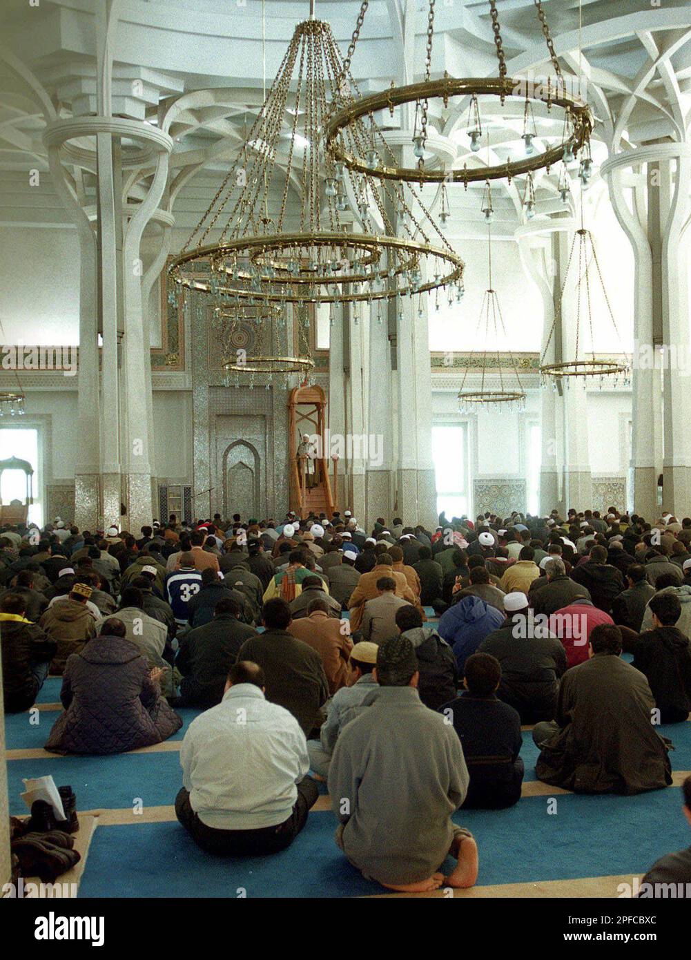 Muslims pray inside Rome's mosque, Feb 4, 2000. Italy, a country of 57 ...