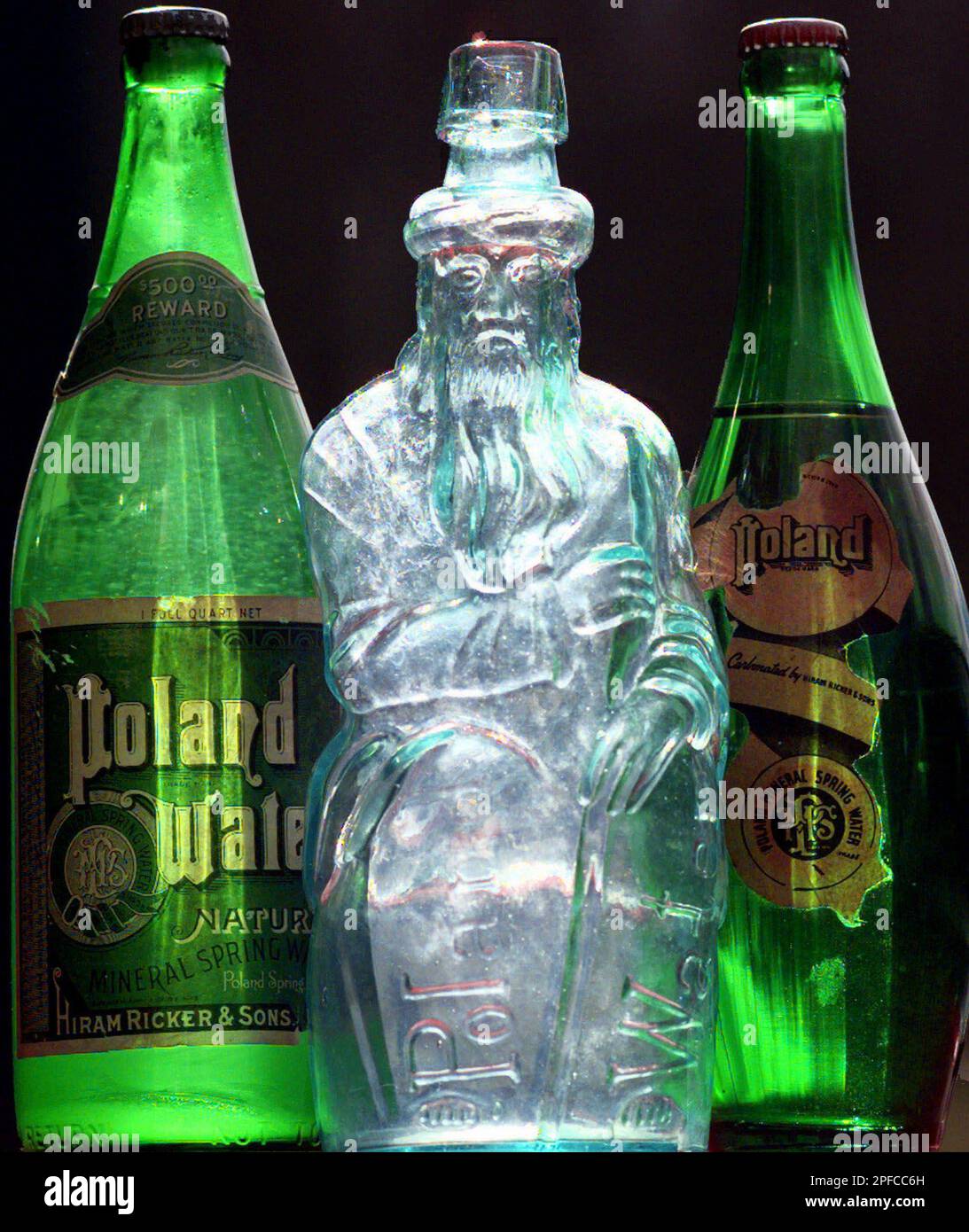 These Poland Spring water bottles, the middle one named "Moses," dating ...