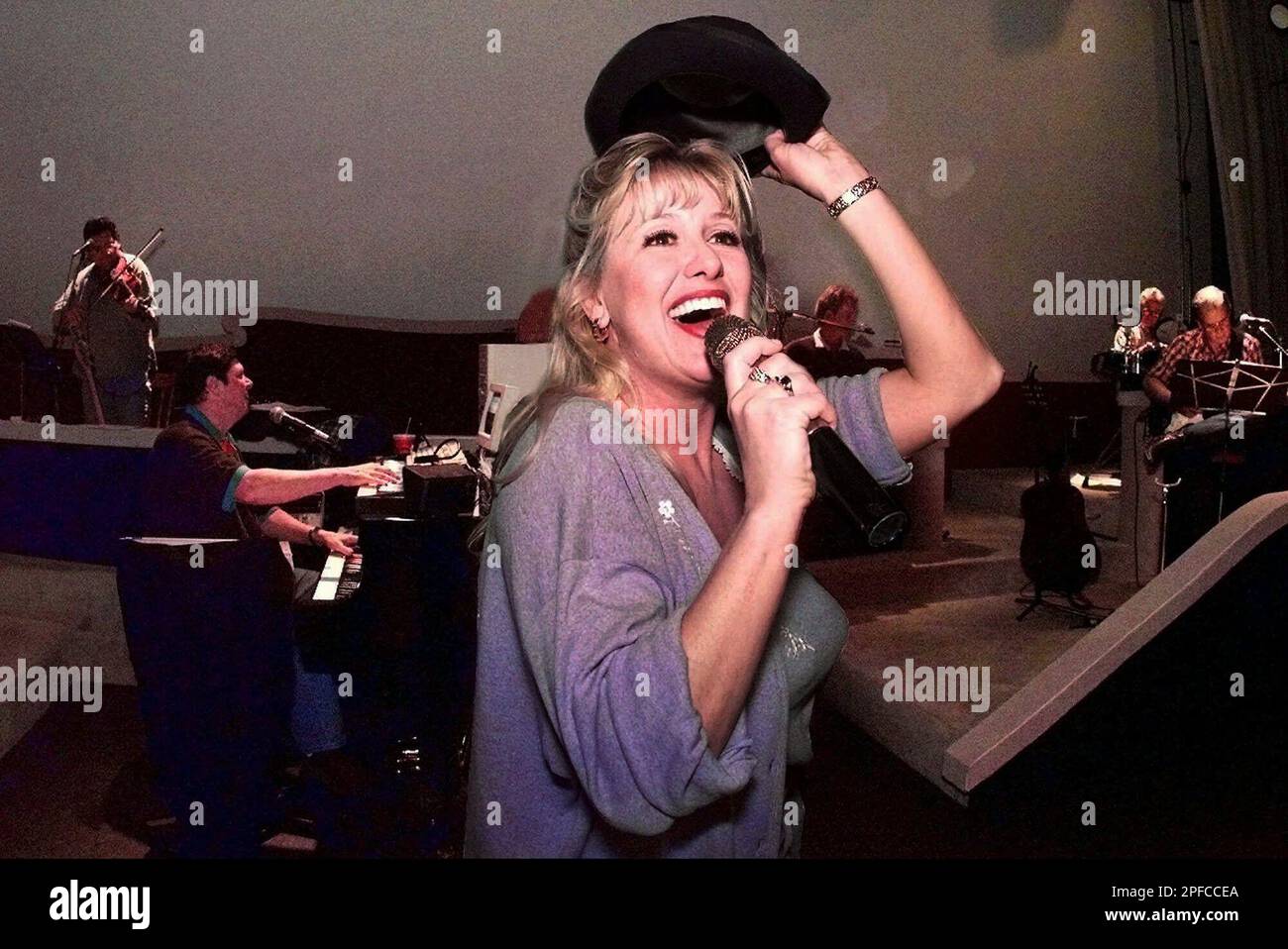 Entertainer Jennifer Wilson sings during a dress rehearsal at the ...