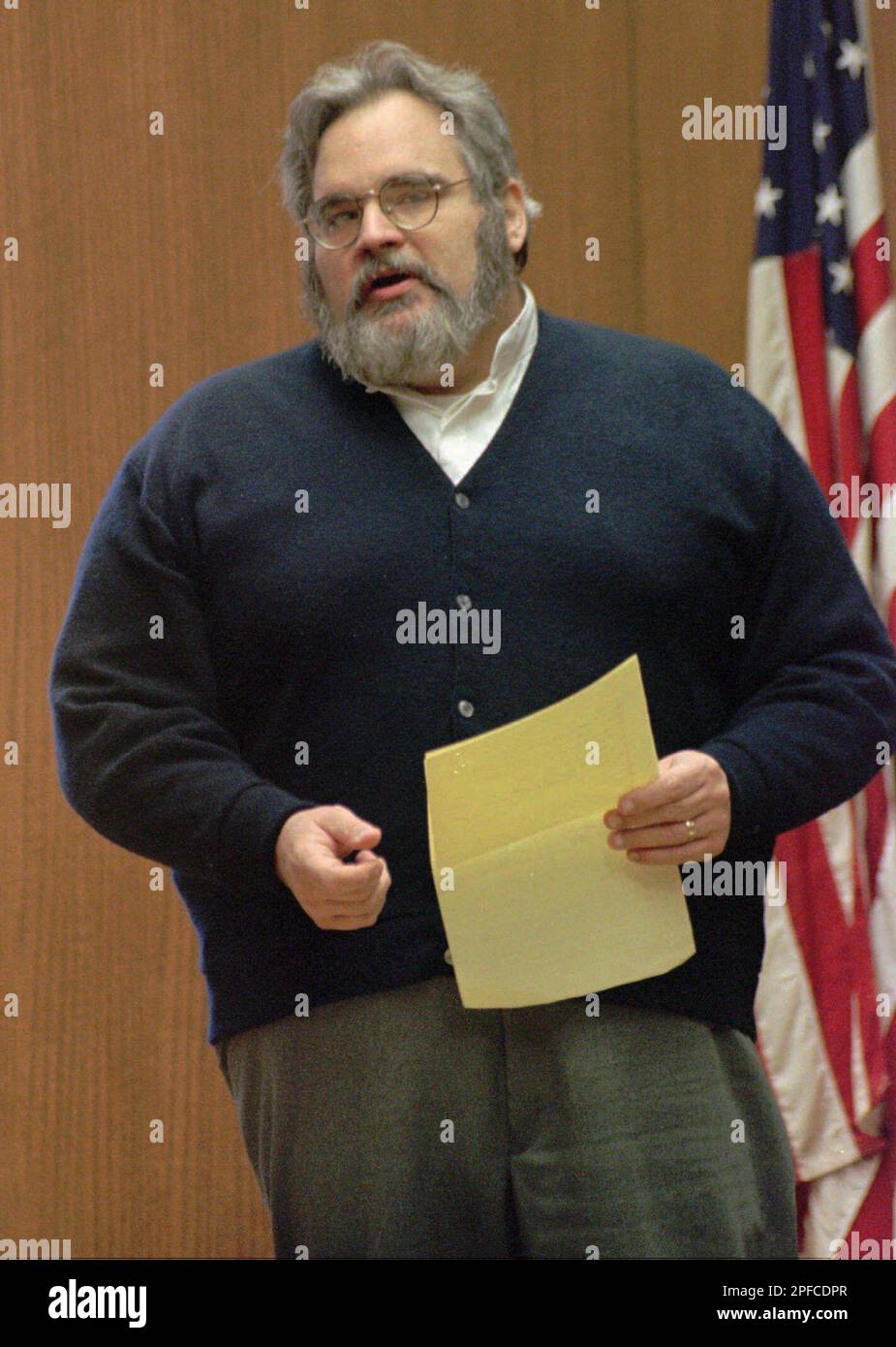 Mitchell Rupe reads a statement to jurors at the conclusion of his ...