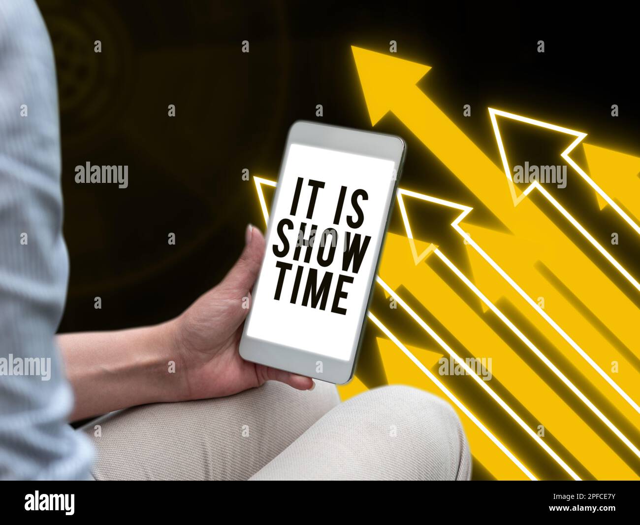 Conceptual caption It Is Show Time. Conceptual photo entertainment ...