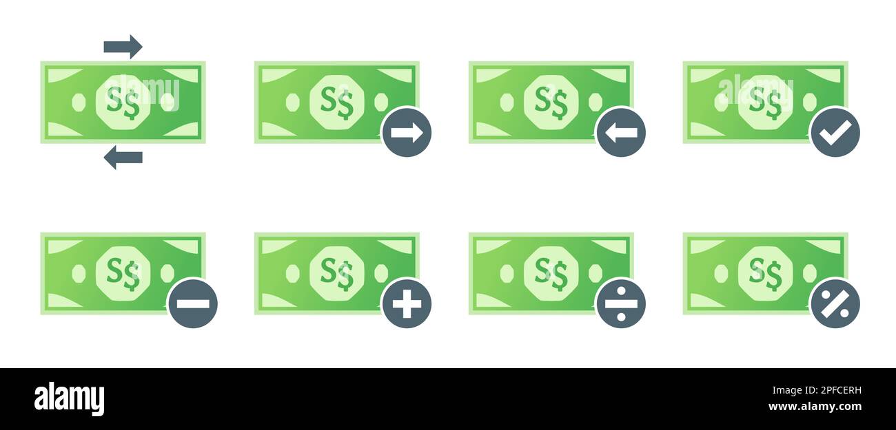 Singapore Dollar Money Transaction Icon Set Stock Vector Image & Art ...