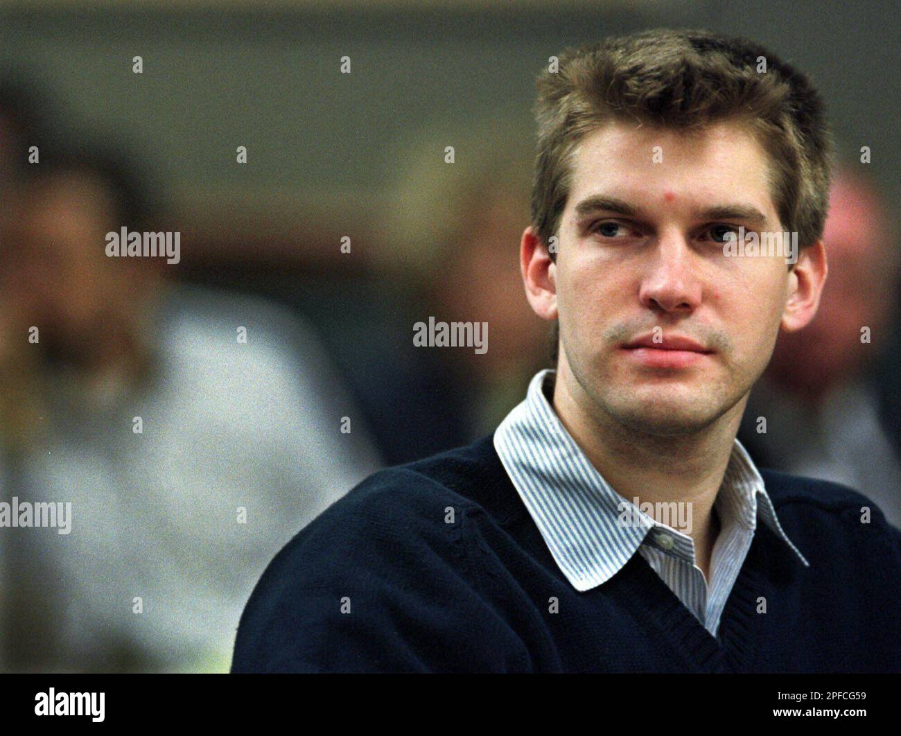 Jeremy Strohmeyer listens to attorney Leslie Abramson testify during a ...