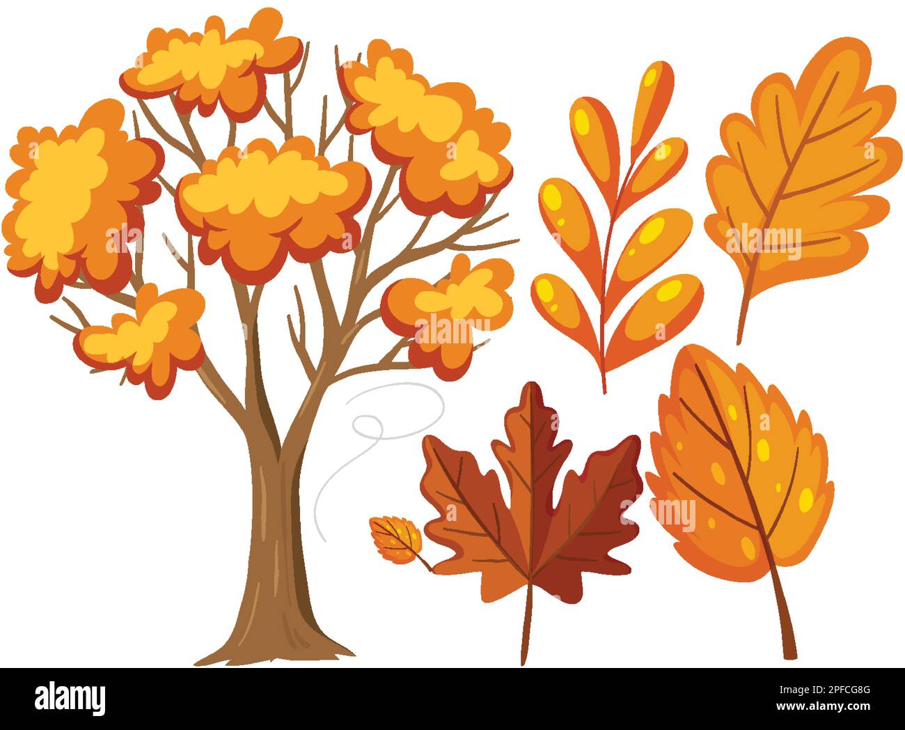 Set of tree cartoon illustration Stock Vector Image & Art - Alamy