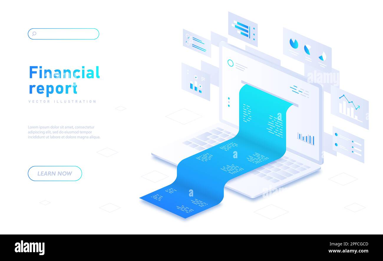 Fintech concept on computer Stock Vector Images - Alamy