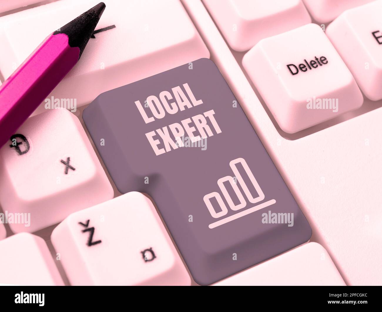 Text sign showing Local Expert. Concept meaning offers expertise and ...