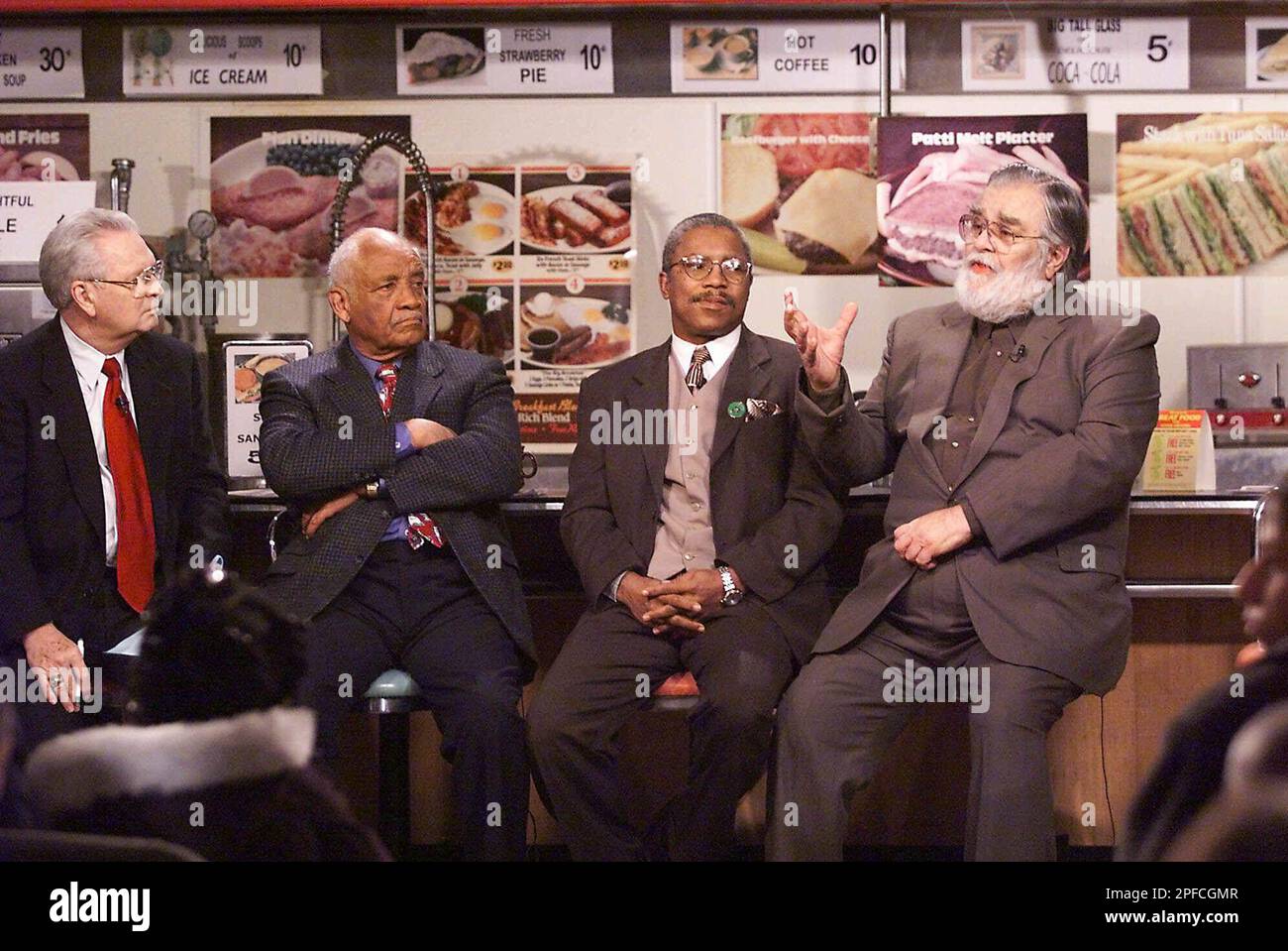 Lee Kinard, from left, former anchor for WFMY-TV in Greensboro, Dr ...