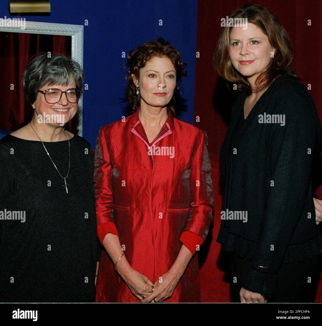 Actress Susan Sarandon is flanked by Sister Helen Prejean, left, and ...