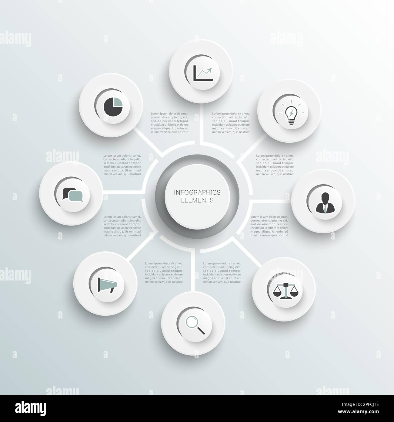 Vector illustration infographics. Business concept with 8 options. For ...