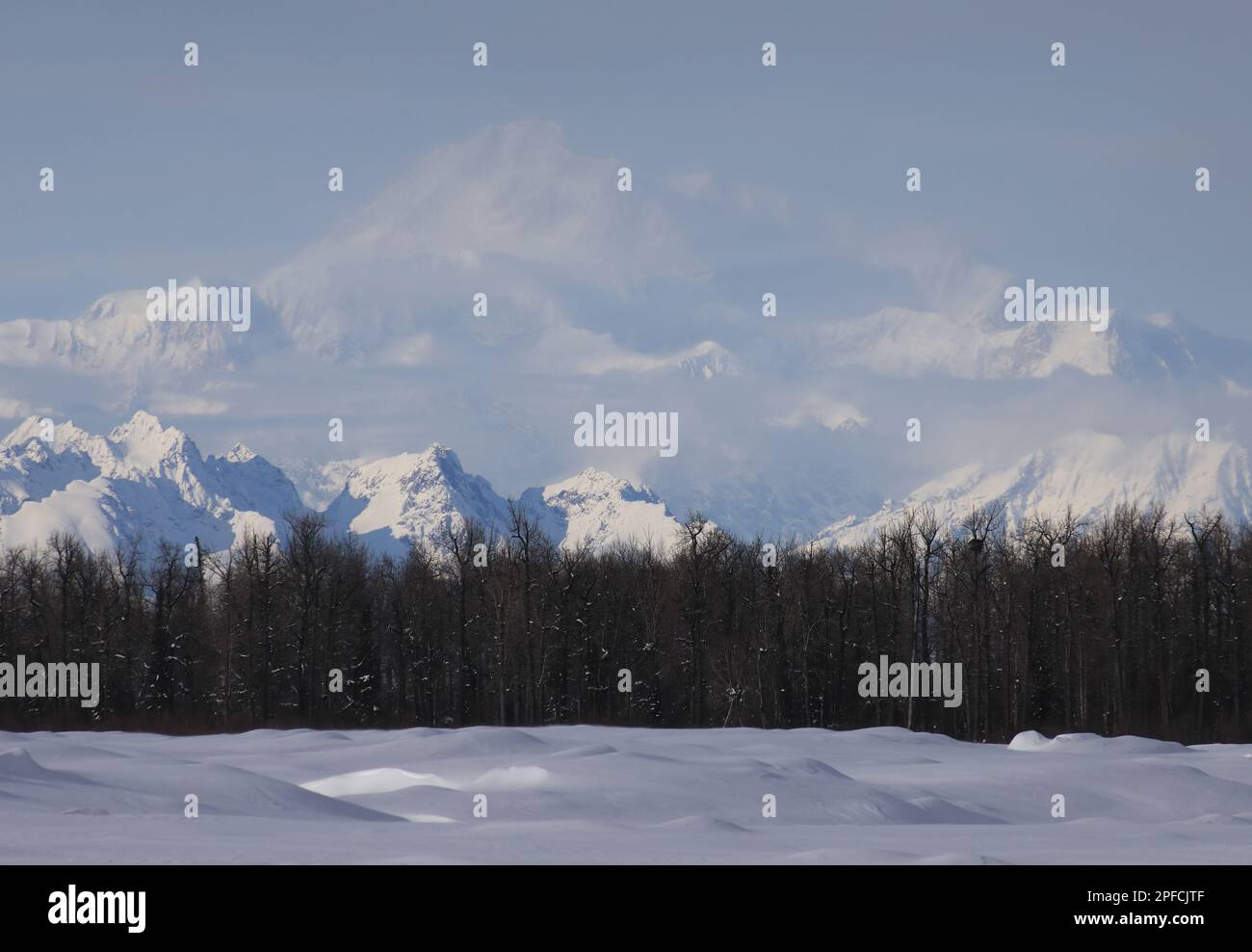 Denali peaks views Stock Photo - Alamy