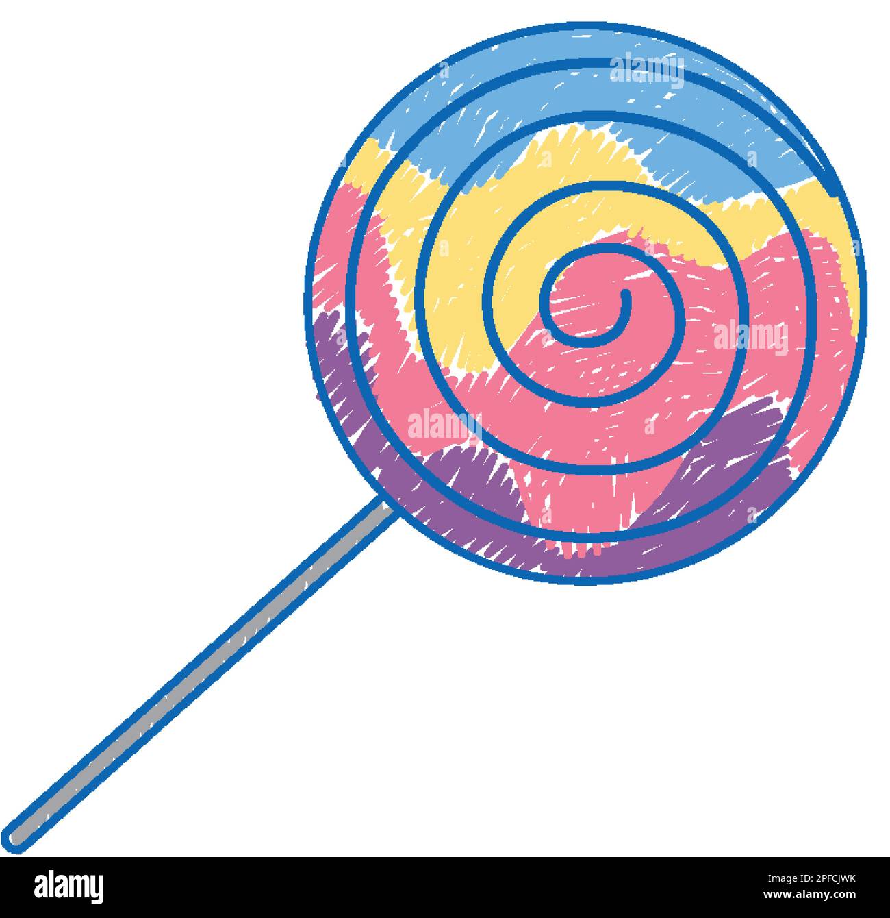 Candy pencil colour child scribble style illustration Stock Vector ...