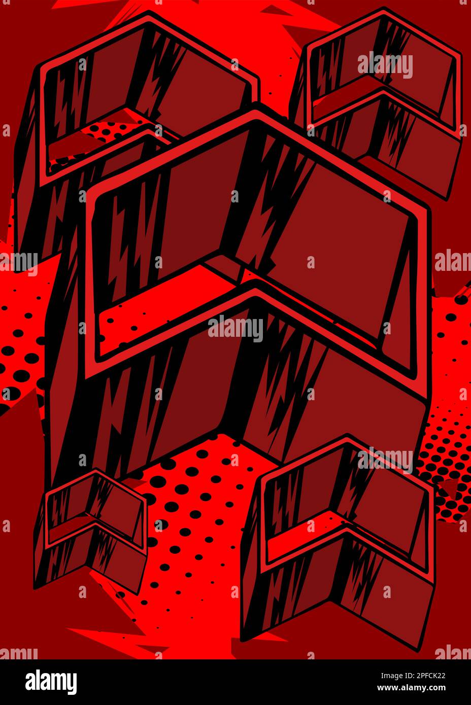 Red Comic book arrow background poster. Comics abstract Symbol. Retro ...