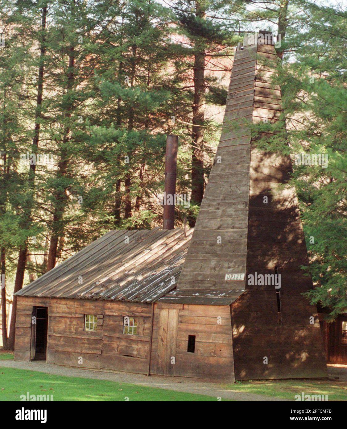 A replica of the well and tower stand over the exact site on Thursday ...