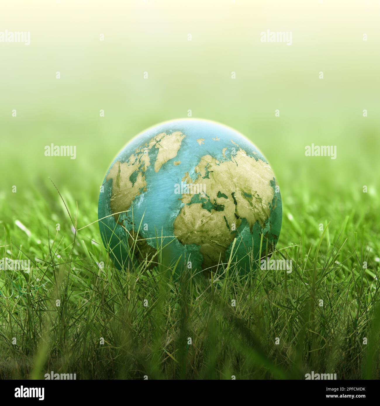 Earth on the ground. Earth Day Concept Stock Photo - Alamy