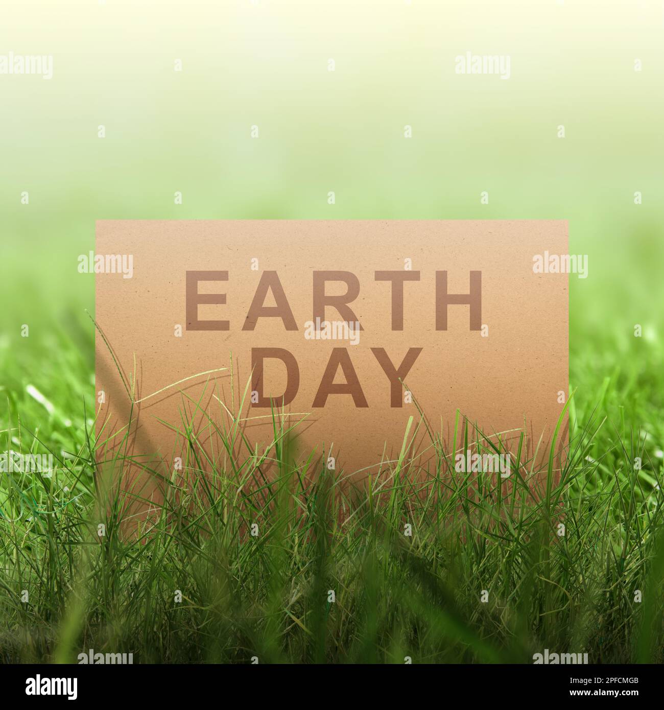 Earth Day message on the ground. Earth Day Concept Stock Photo - Alamy