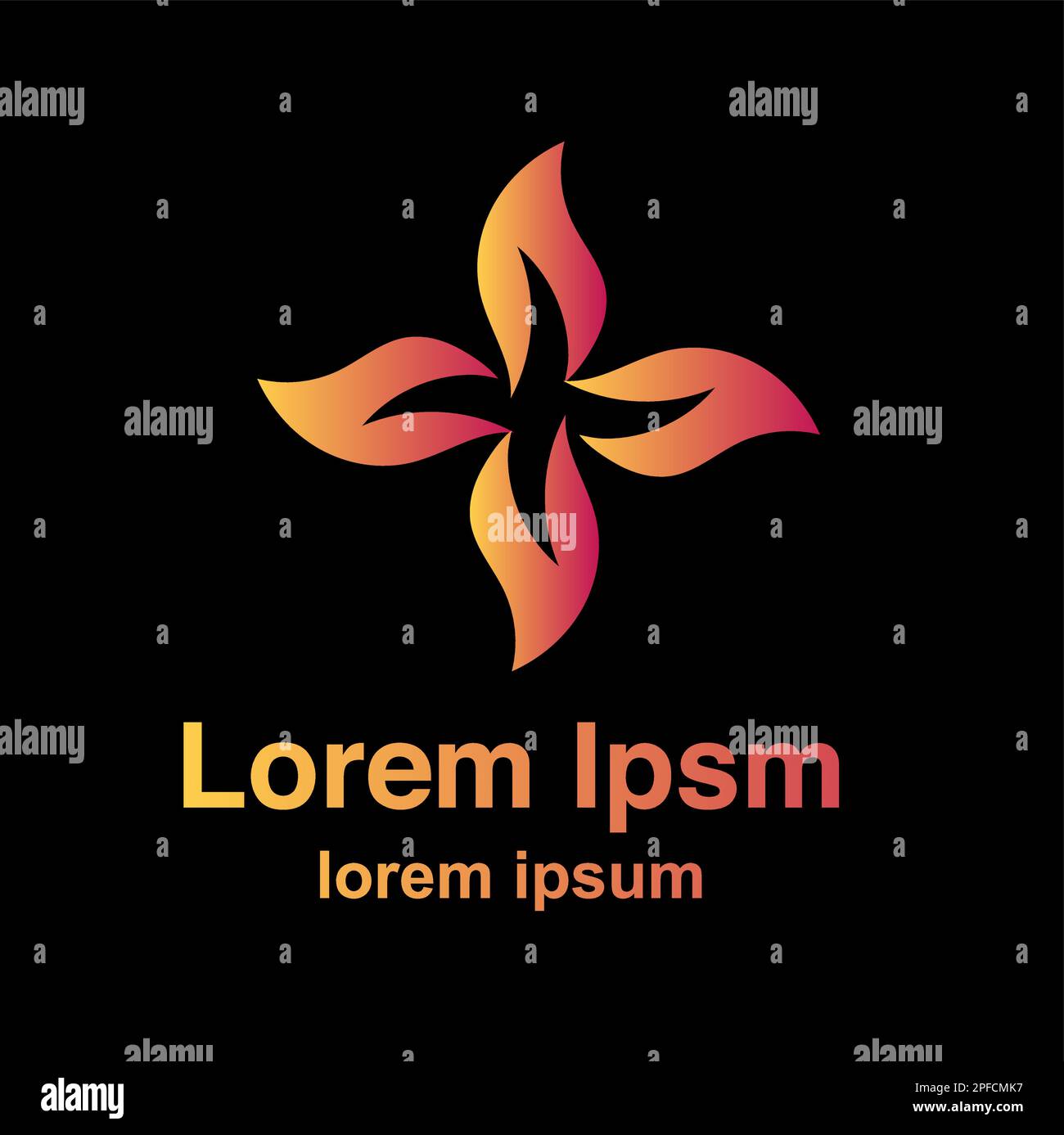 Flower logos hi-res stock photography and images - Alamy