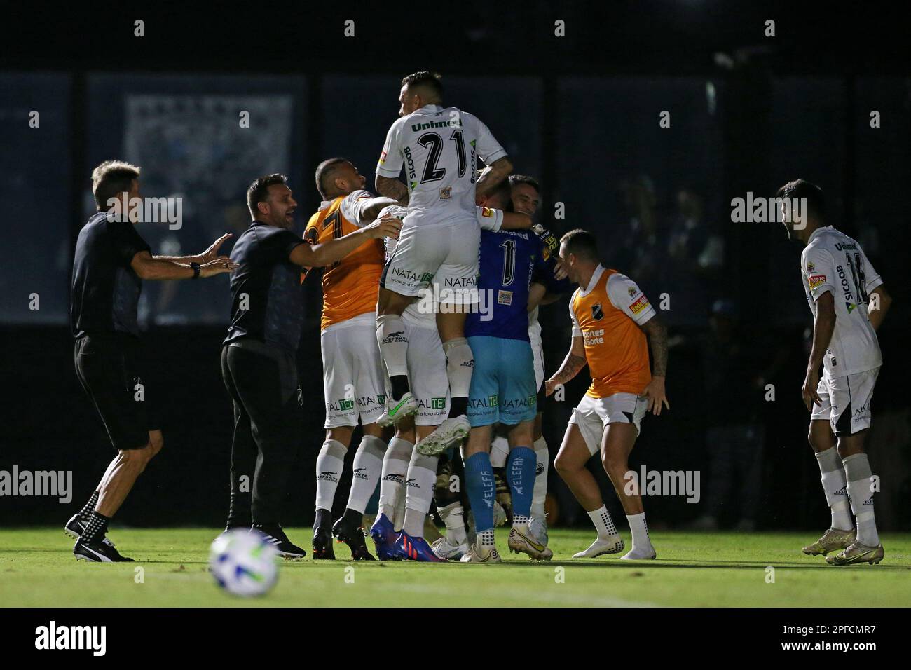 Rio de Janeiro, Brazil, 16th Mar, 2023. Players of ABC-RN, celebrate ...
