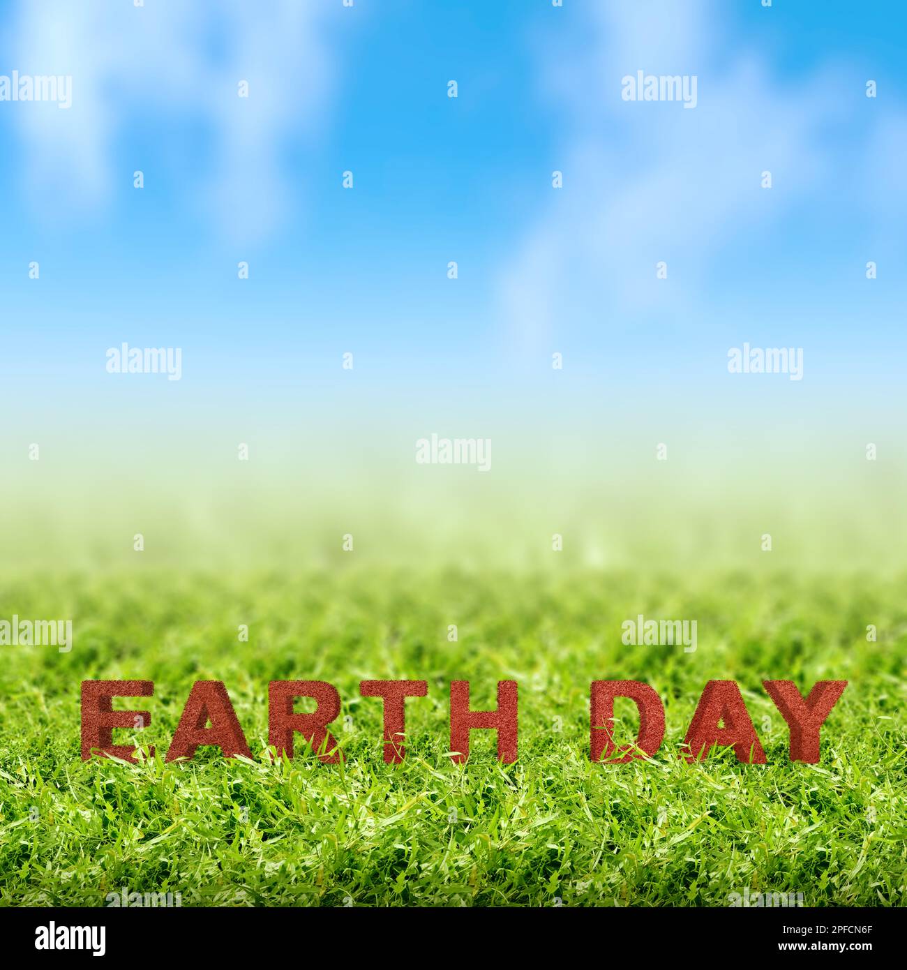 Earth Day message on the ground. Earth Day Concept Stock Photo - Alamy