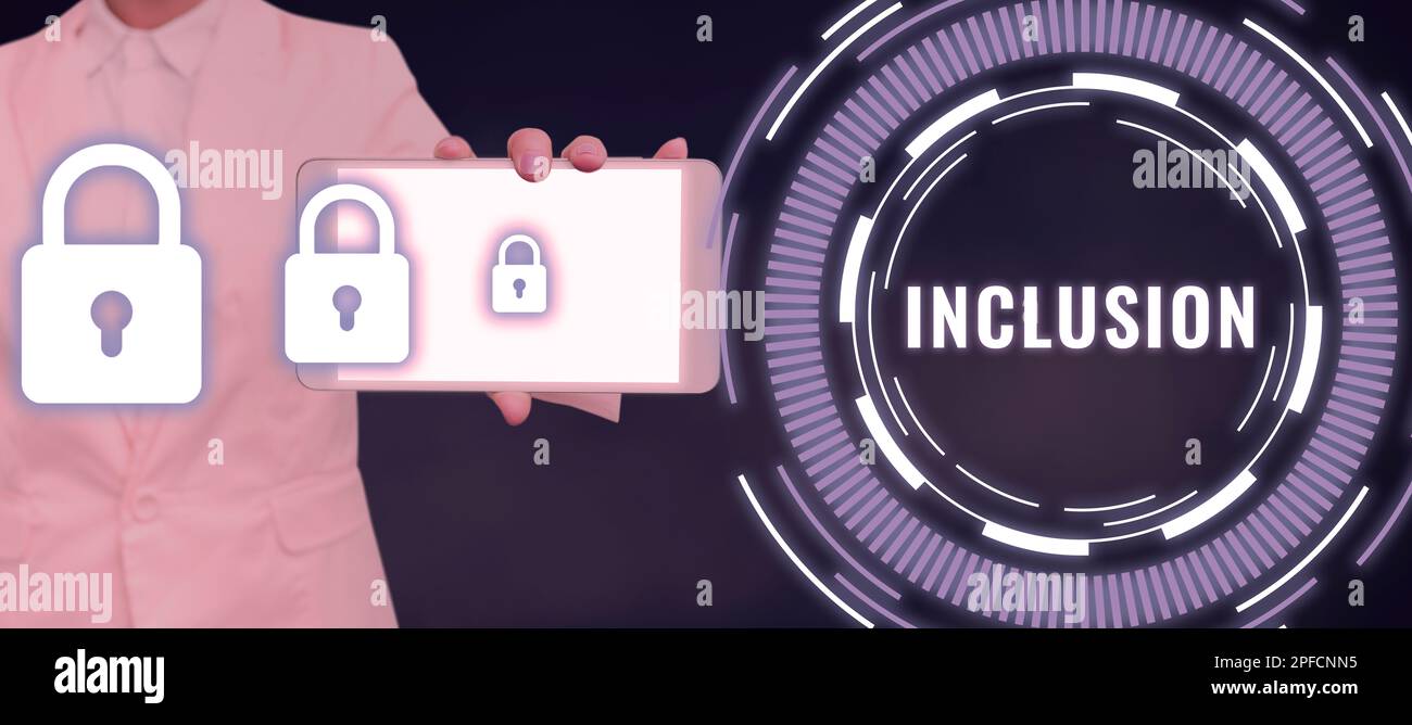 Text showing inspiration Inclusion. Internet Concept action state ...