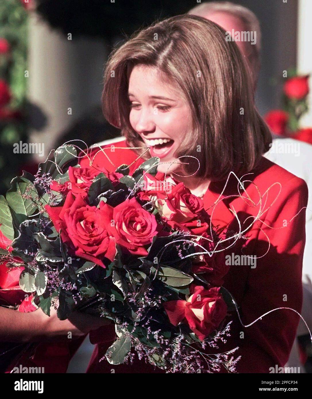 Pasadena resident Sophia Bush reacts upon being chosen queen of the 2000 Pasadena Tournament of ...