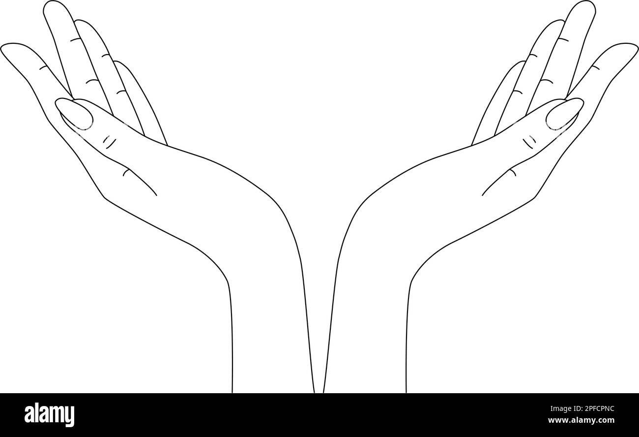 Cupped Hands Illustration
