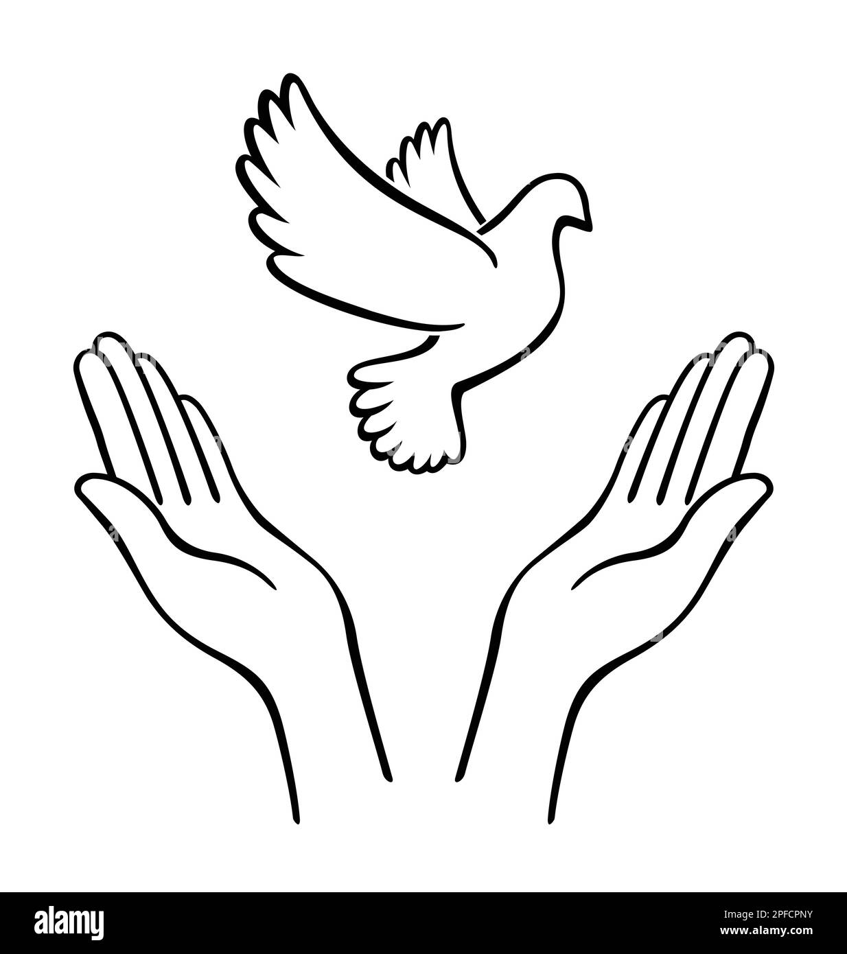 Peace Dove Symbol Outline Peace Symbol Dove Shape Set Flying Bird