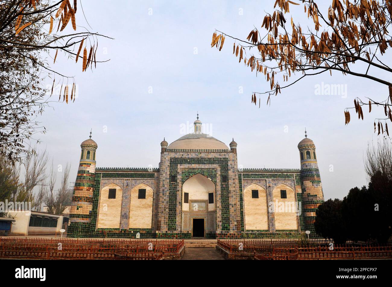 The Apakh Hoja Mazar ( Afaq Khoja Mausoleum ) near Kashgar, Xinjiang ...