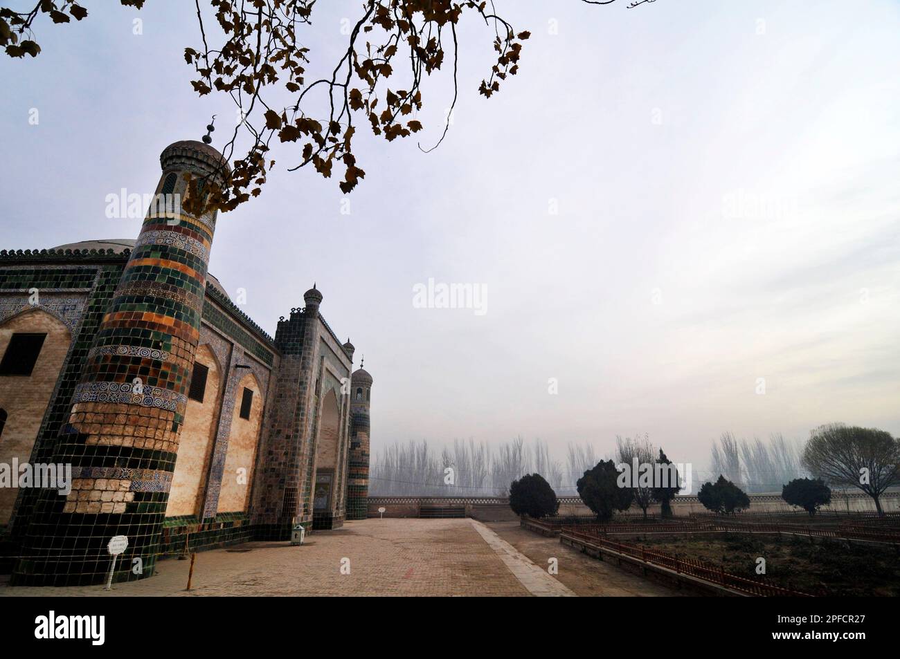 The Apakh Hoja Mazar ( Afaq Khoja Mausoleum ) near Kashgar, Xinjiang ...