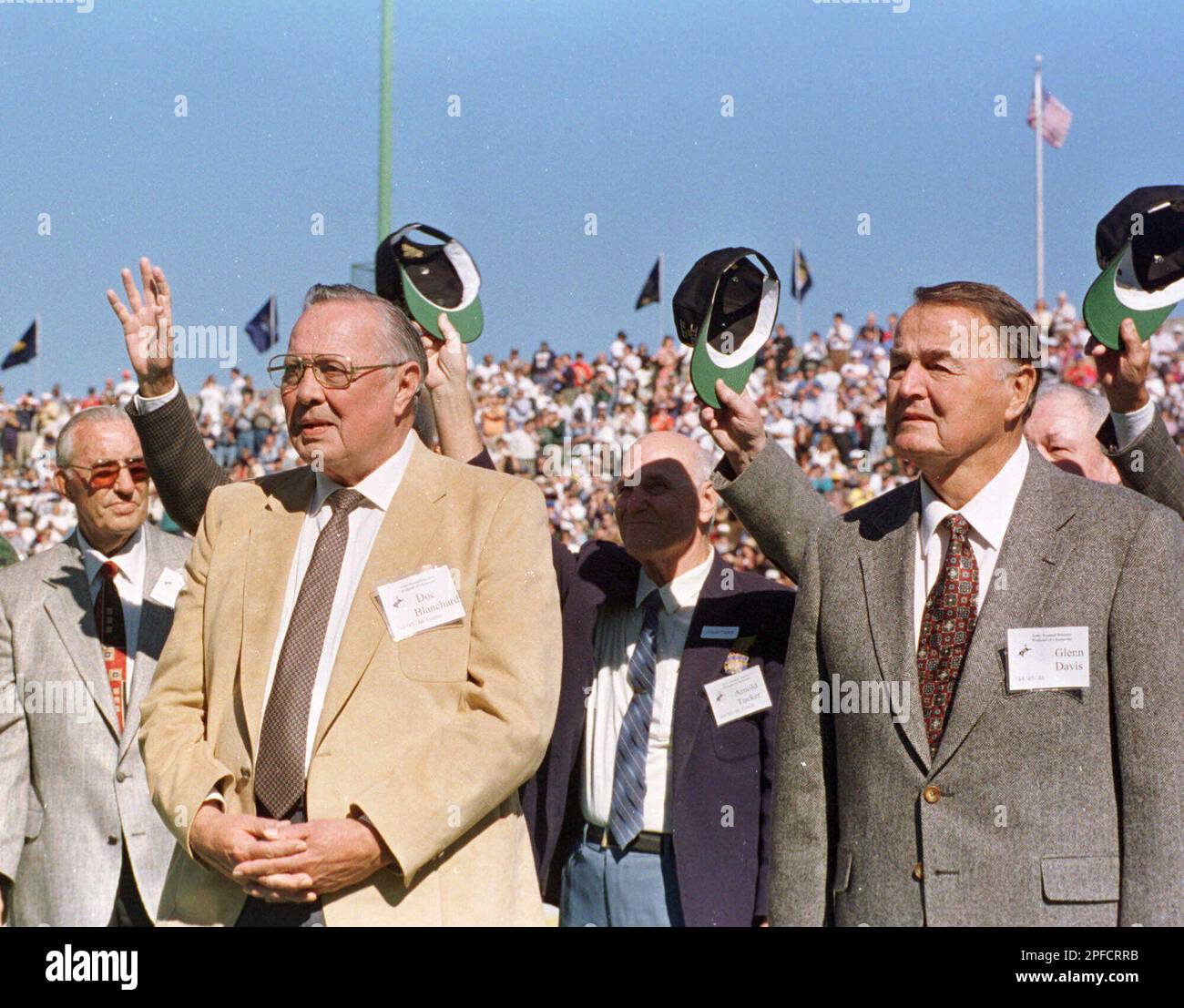 This is an Sept. 30 1995 photo of Army football greats Brig. Gen. Felix ...