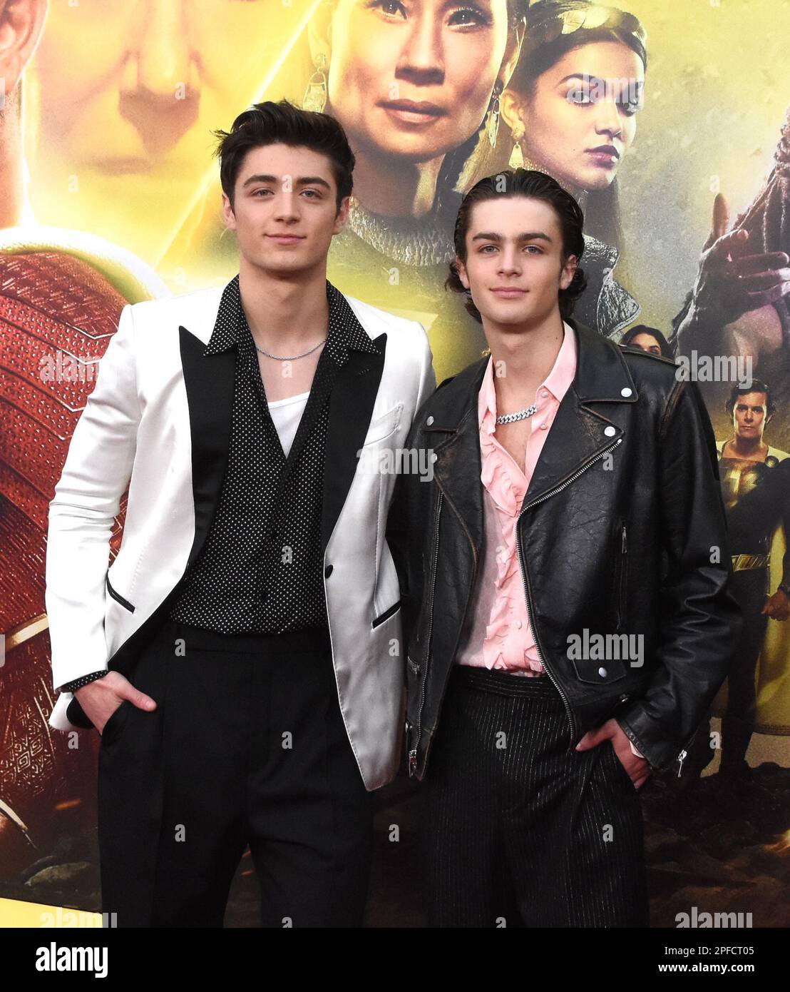 Los Angeles, California, USA 14th March 2023 Actor Asher Angel and brother Avi Angel attend the ...