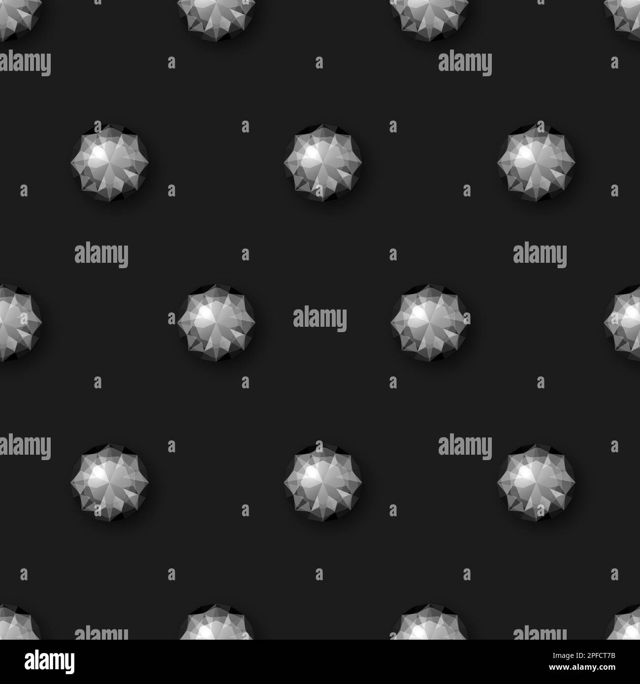 Vector Seamless Pattern with Black 3d Realistic Transparent Round ...