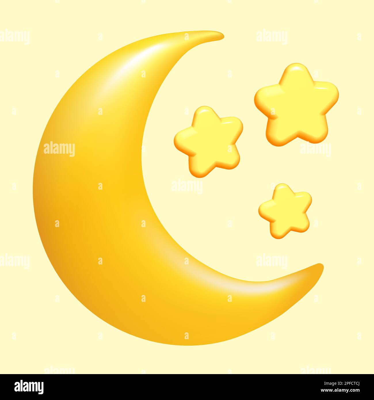 Yellow crescent moon hi-res stock photography and images - Alamy