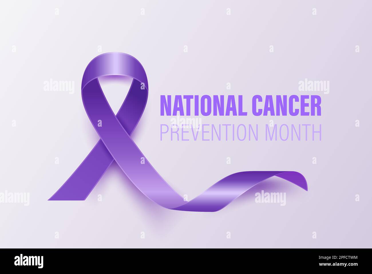 National Cancer Prevention Month Banner, Card, Placard with Vector 3d ...
