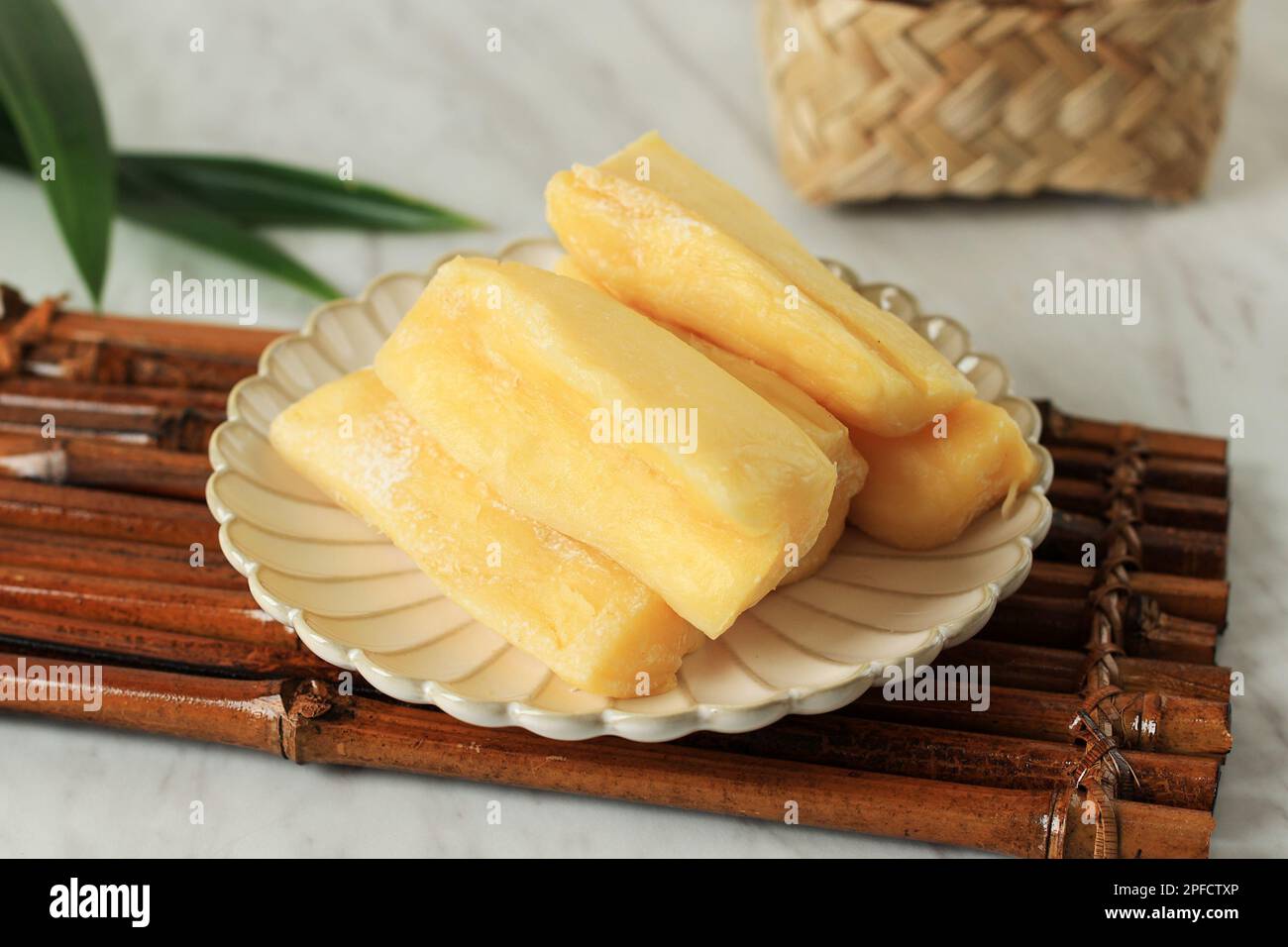 Tape Singkong or Peuywum, Indonesian Fermented Cassava with Natural ...