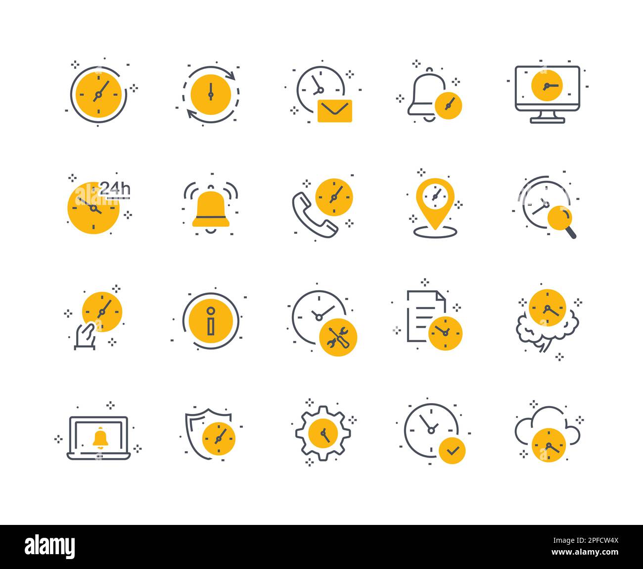 Time icons color set Stock Vector Image & Art - Alamy