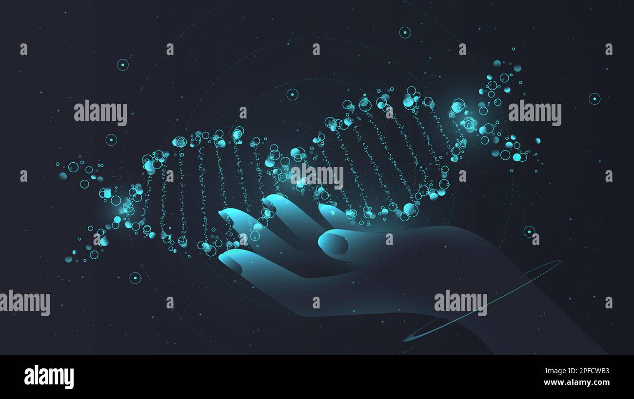 DNA on hand concept Stock Vector Image & Art - Alamy