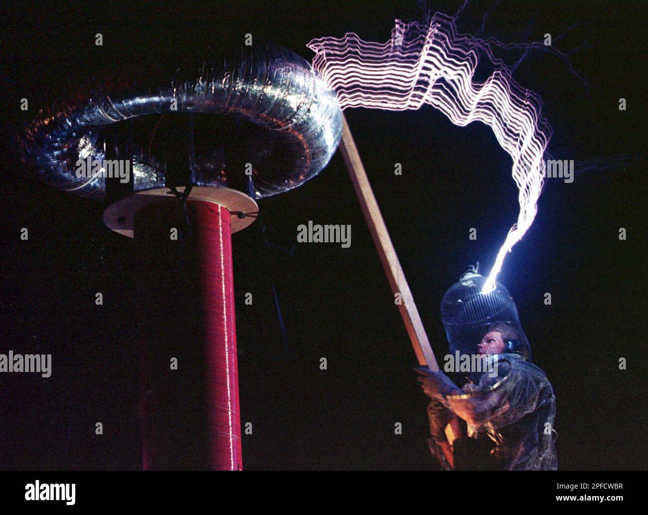 Mr. Mega Bolt creates lightning bolts as an expression of performance ...